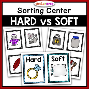 Hard and Soft Sort, Hard Vs Soft Sorting Activity, Preschool, Prek ...