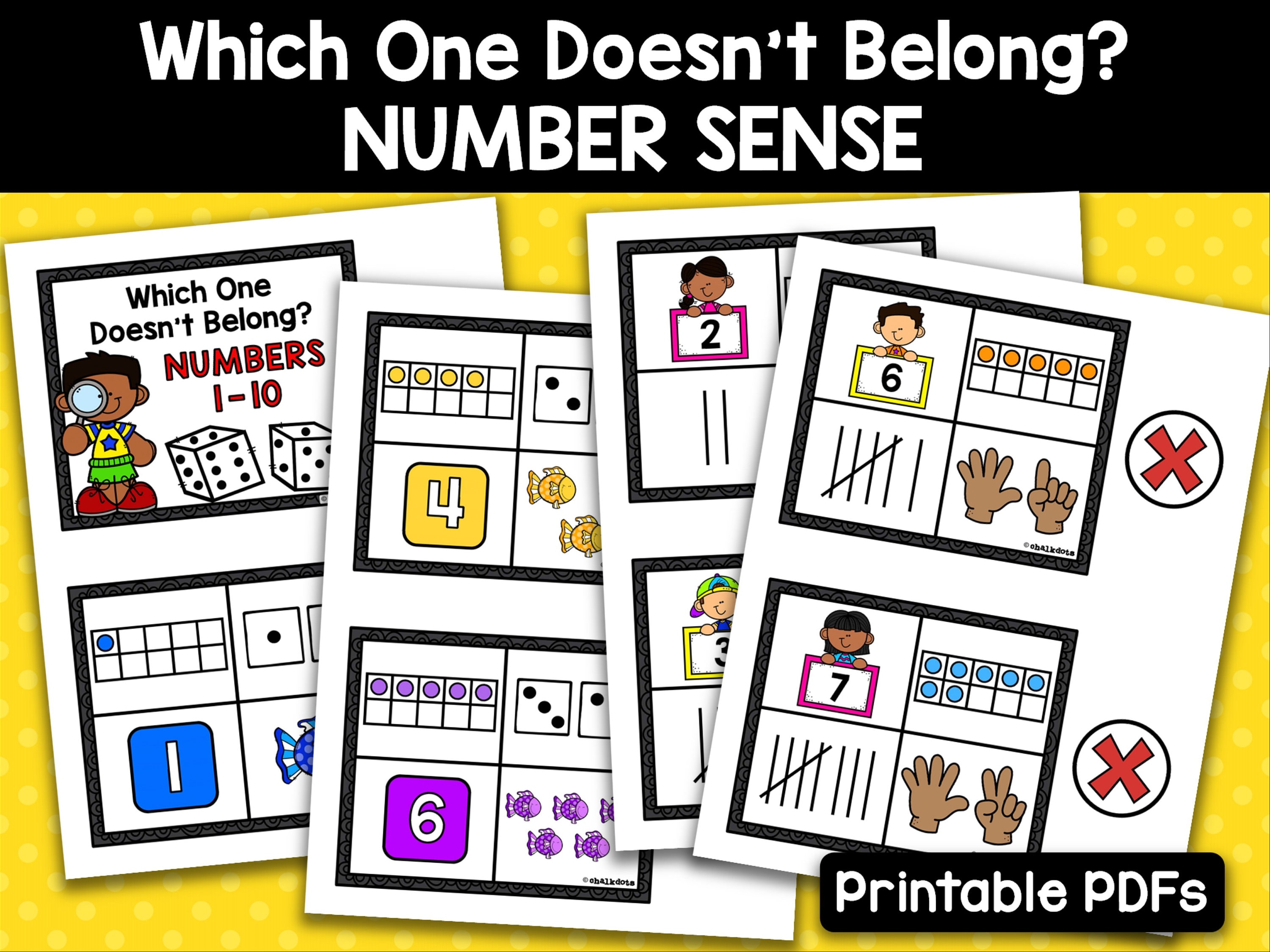 Numbers Subitizing Numbers Which Number Doesn't Belong | Etsy