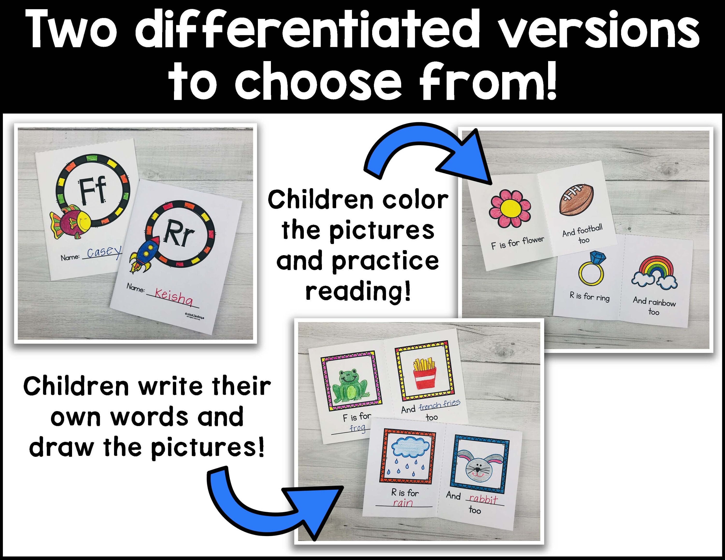 Alphabet Mini Books, Beginning Sounds, Phonics, Printables, Letter ...