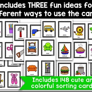 Category Sorting, Classifying Objects, Preschool, Prek, Kindergarten ...