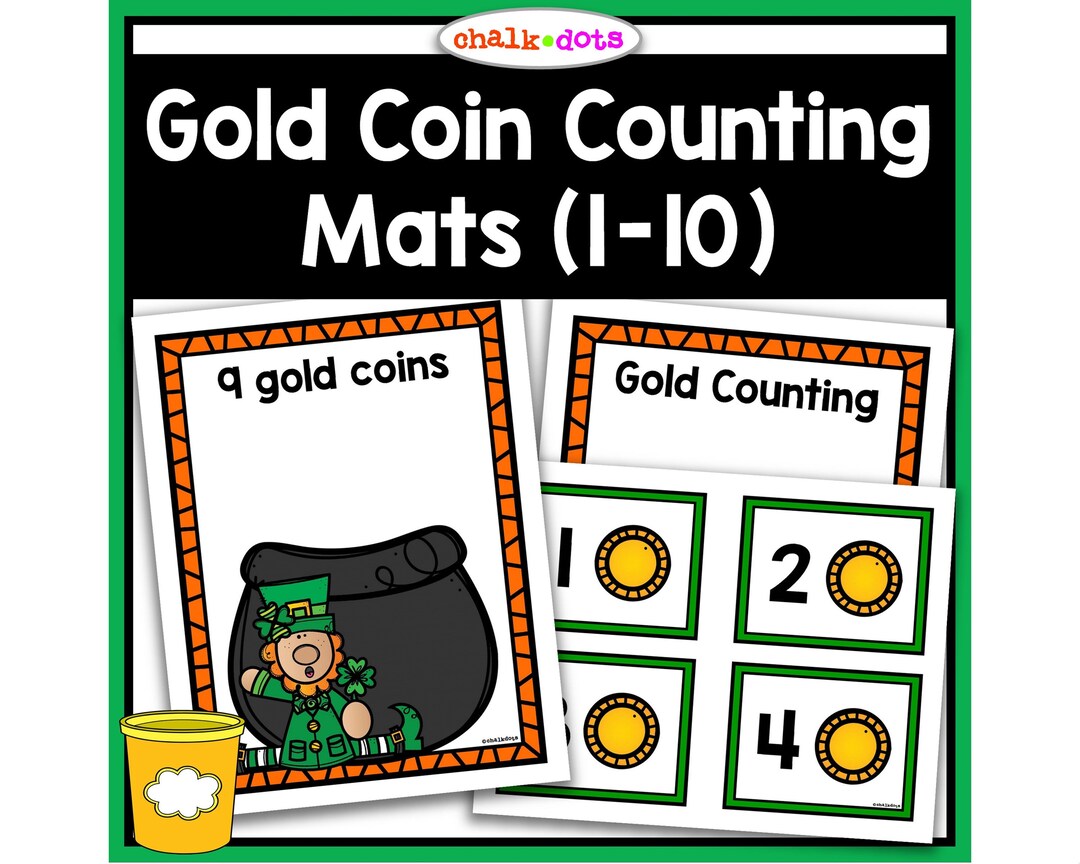 St. Patrick's Day Counting Mats, Number Mats, Play Dough Mats, Numbers ...