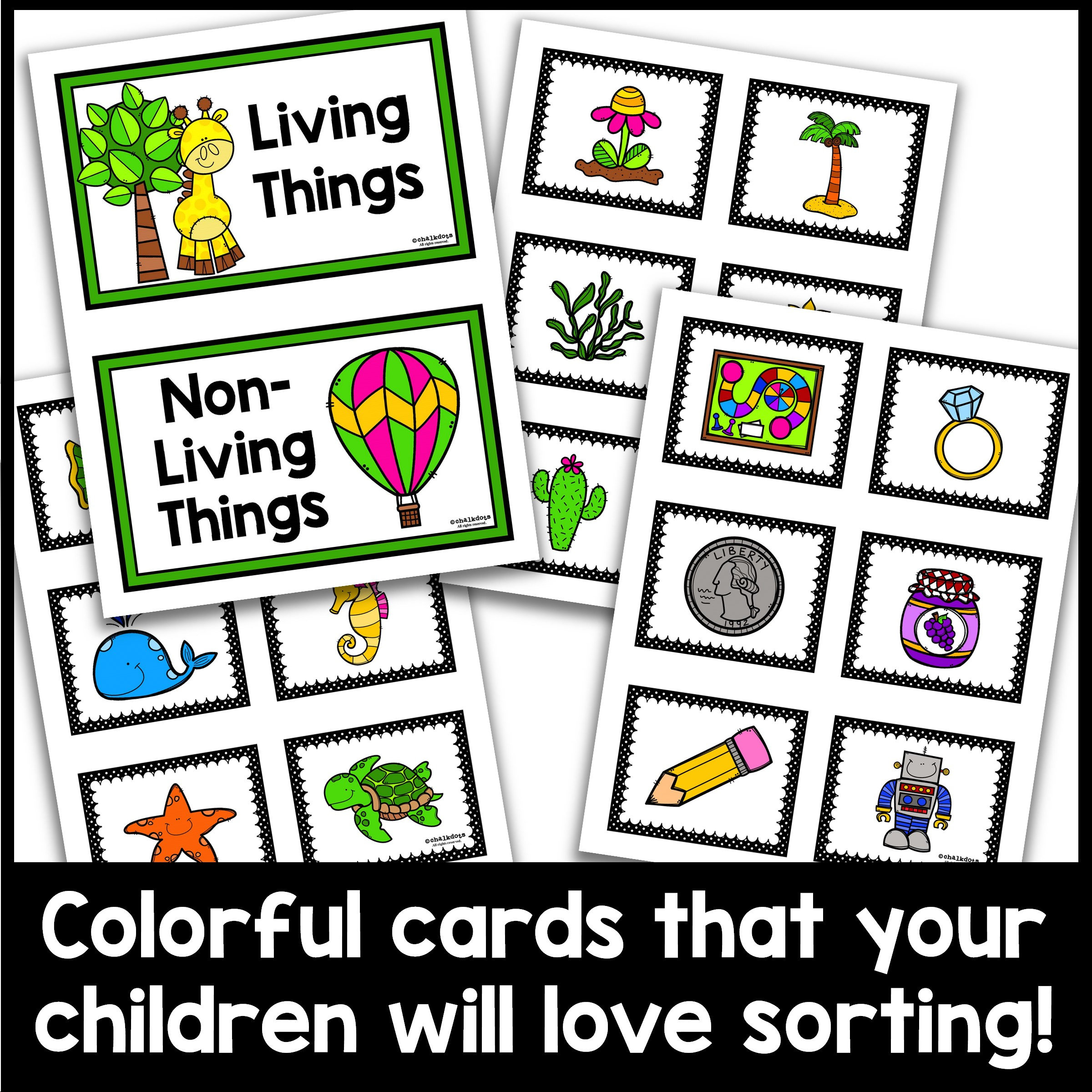 Living and Nonliving Sort, Preschool Sort, Circle Time Activity ...