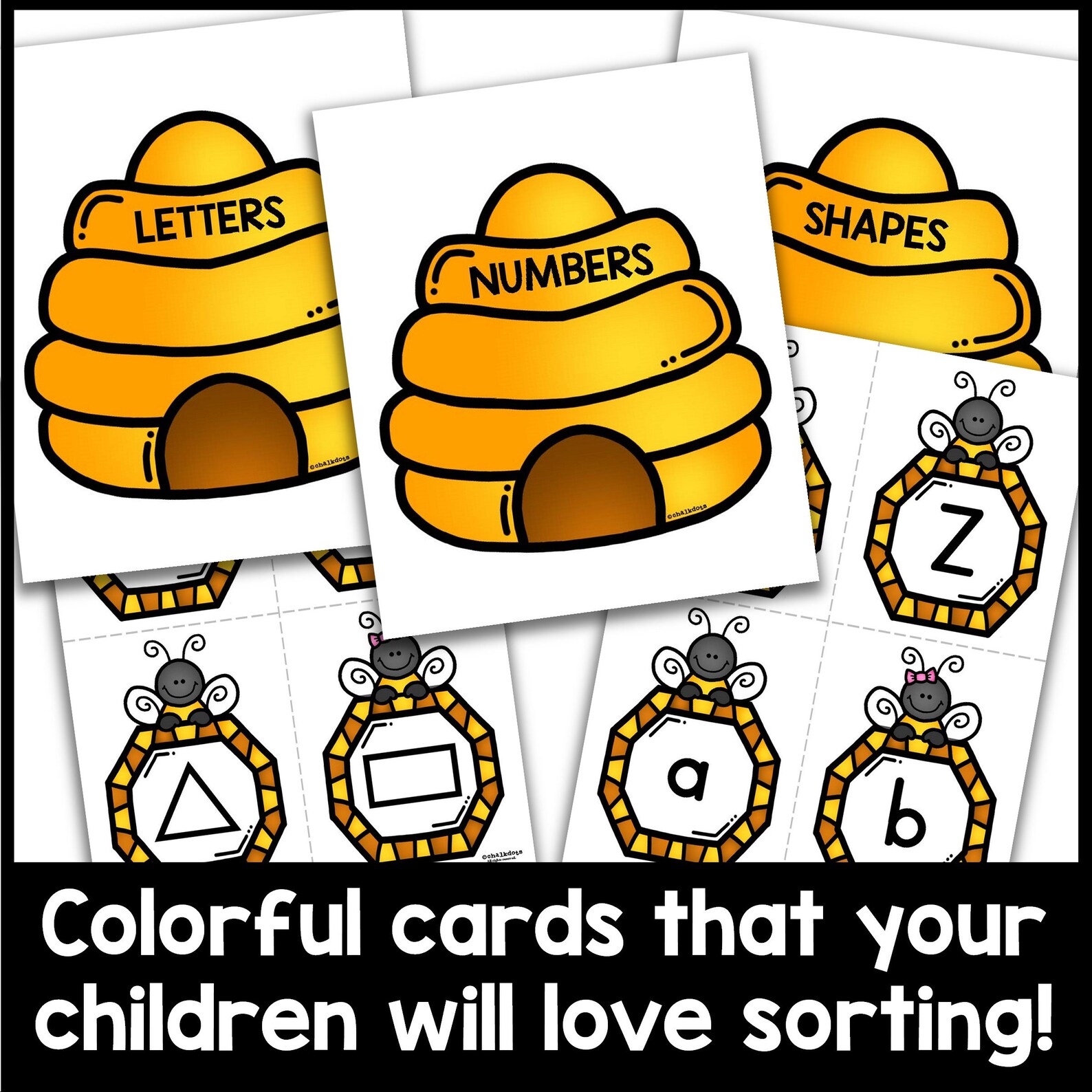 Letters, Numbers, and Shapes Sort, Sorting Activity, Letter Cards ...