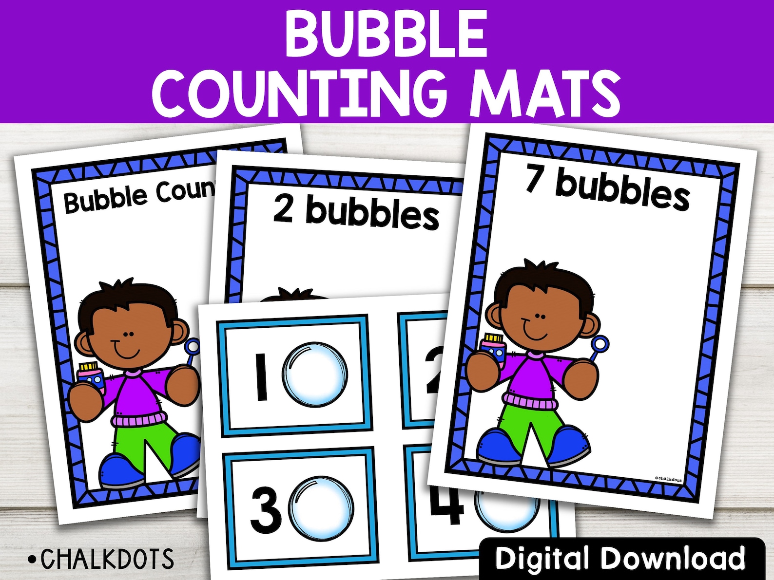 Bubble Counting Mats Number Mats Play Dough Mats Numbers - Etsy