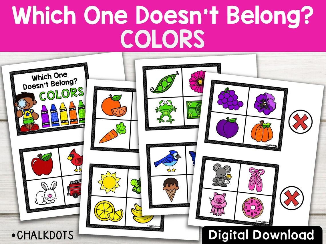 Color Activity Which Color Doesn't Belong Color - Etsy