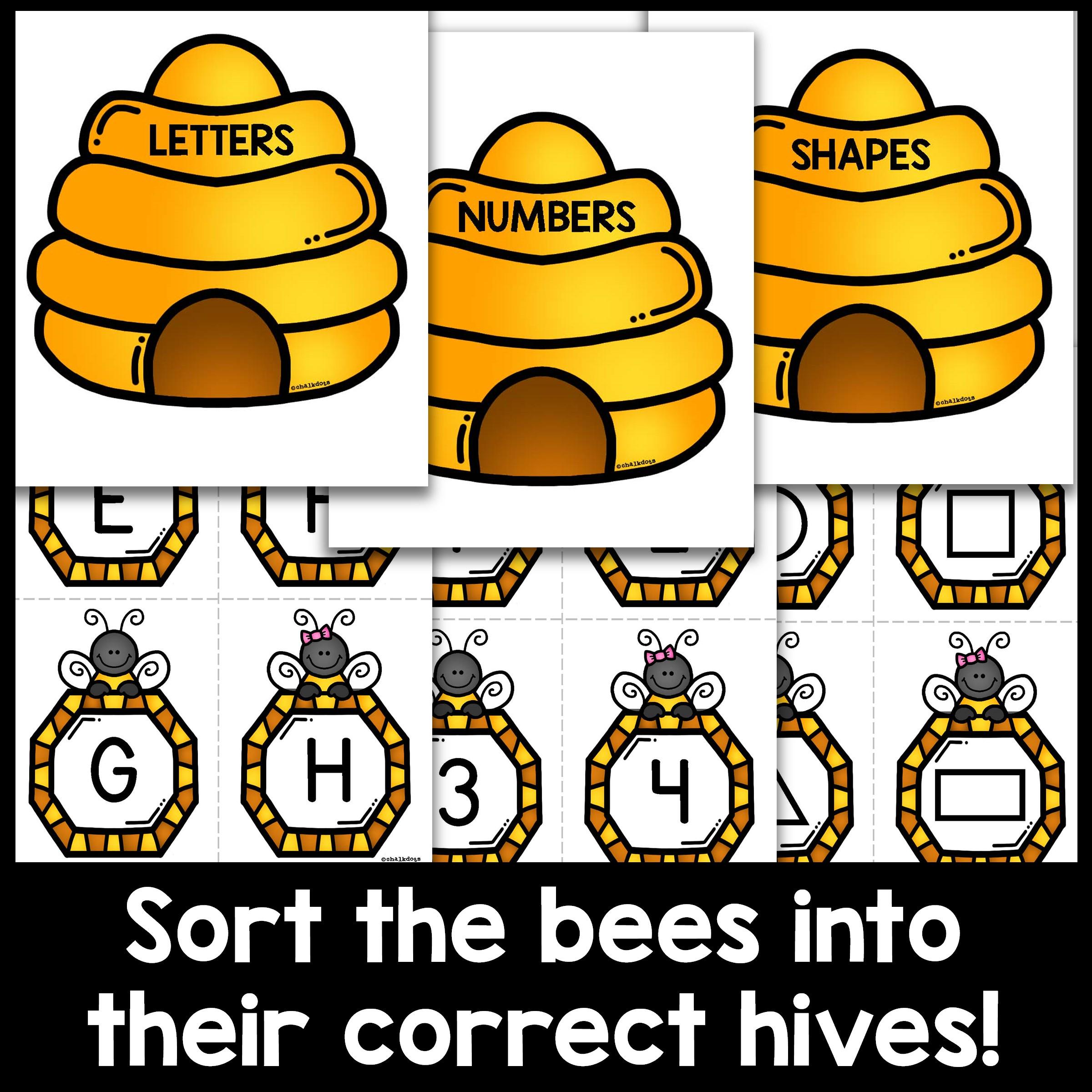 Letters, Numbers, and Shapes Sort, Sorting Activity, Letter Cards ...