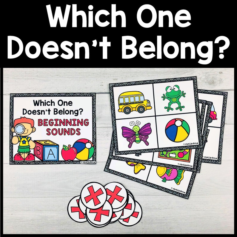 Beginning Sounds, Which Beginning Sound Doesn't Belong, Beginning Sound ...