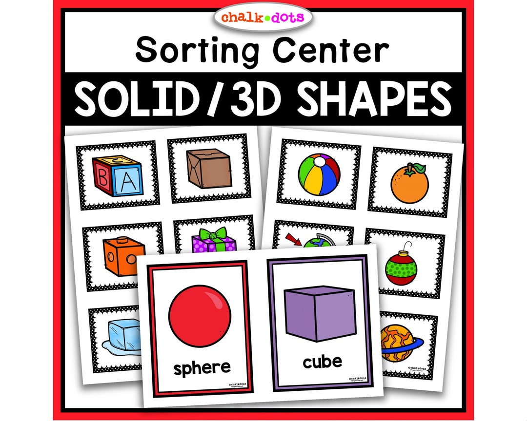 3D Shapes, Solid Shapes, Shape Sort, 3D Shape Recognition, Math Center ...