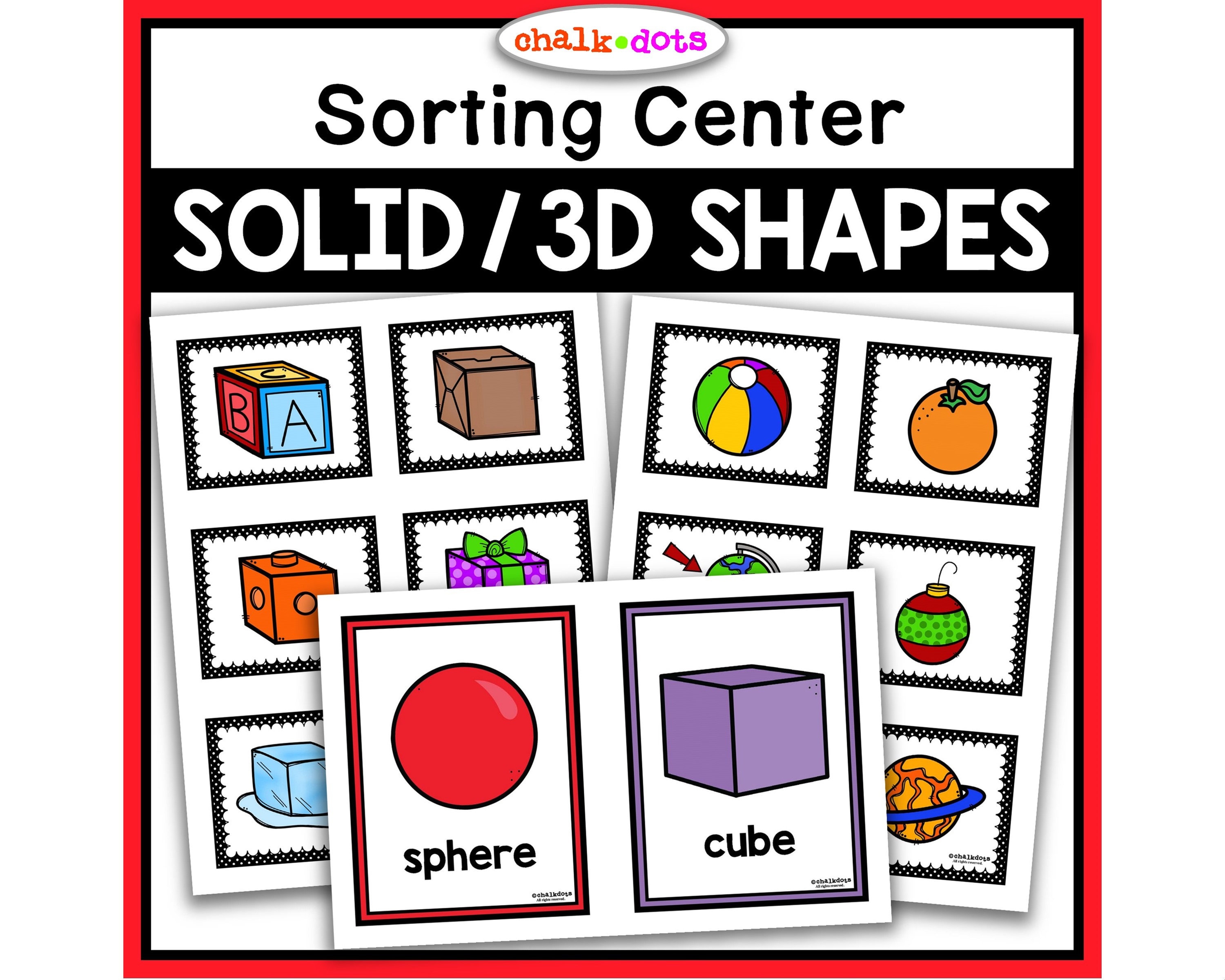 3D Shapes, Solid Shapes, Shape Sort, 3D Shape Recognition, Math Center ...