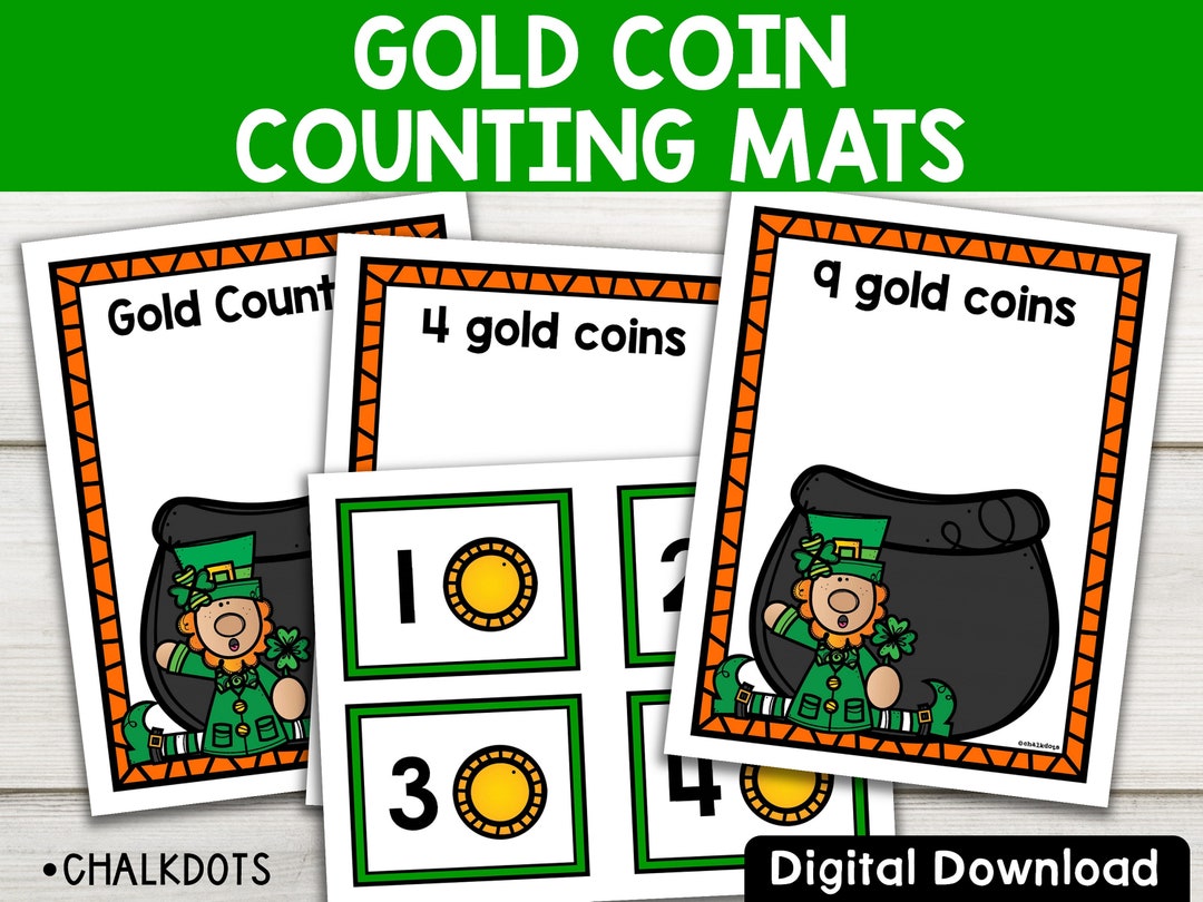 St. Patrick's Day Counting Mats Number Mats Play Dough - Etsy