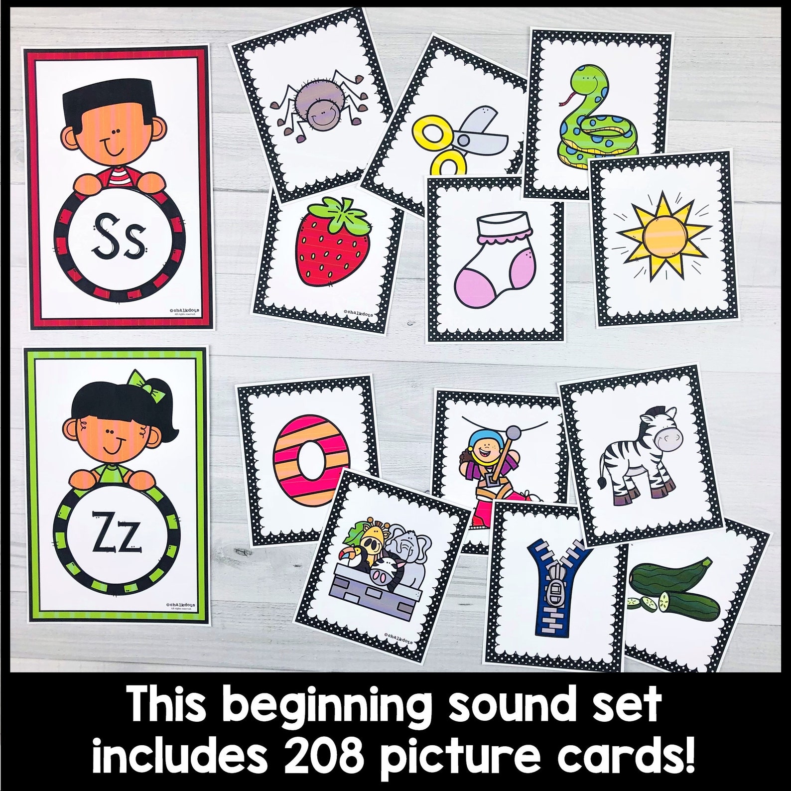Beginning Sounds Sorting Activity, Alphabet Cards, Beginning Sound ...