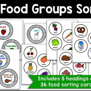 Food Group Sorting, Healthy Vs. Unhealthy Food Sorting, Nutrition ...