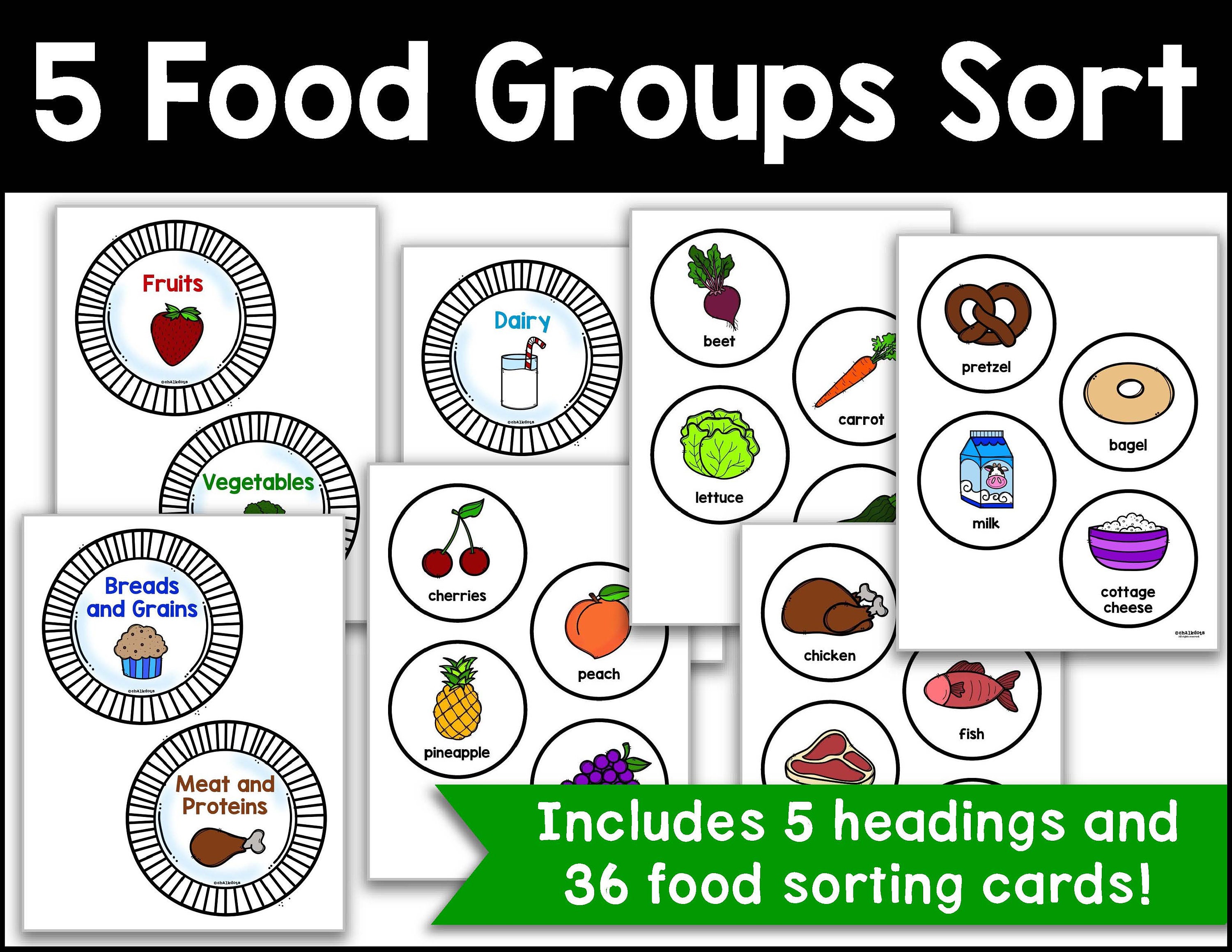 Food Group Sorting, Healthy Vs. Unhealthy Food Sorting, Nutrition ...