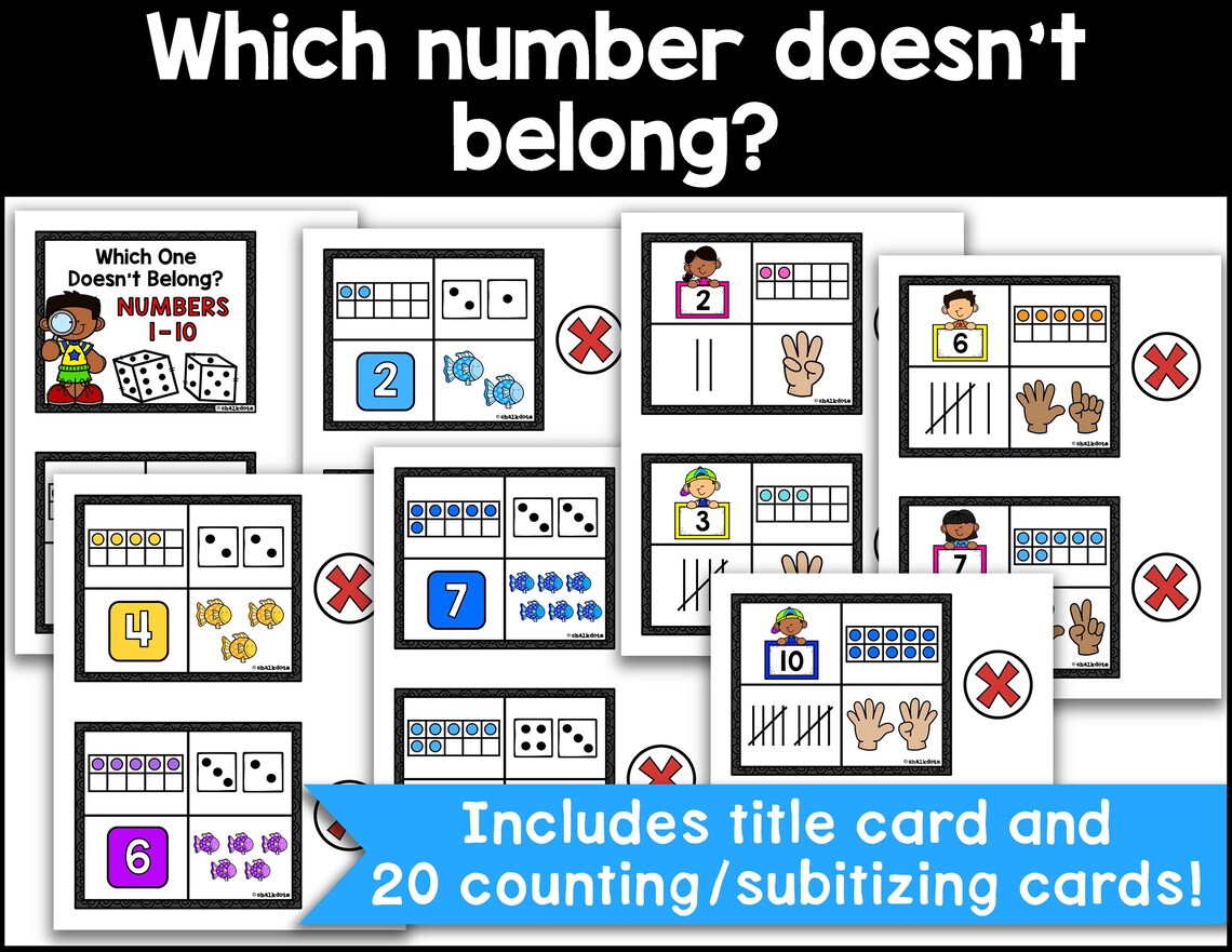 Numbers, Subitizing Numbers, Which Number Doesn't Belong, Counting ...