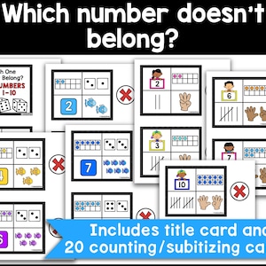 Numbers, Subitizing Numbers, Which Number Doesn't Belong, Counting ...