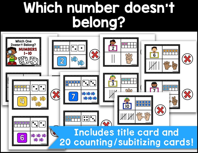 Numbers, Subitizing Numbers, Which Number Doesn't Belong, Counting ...