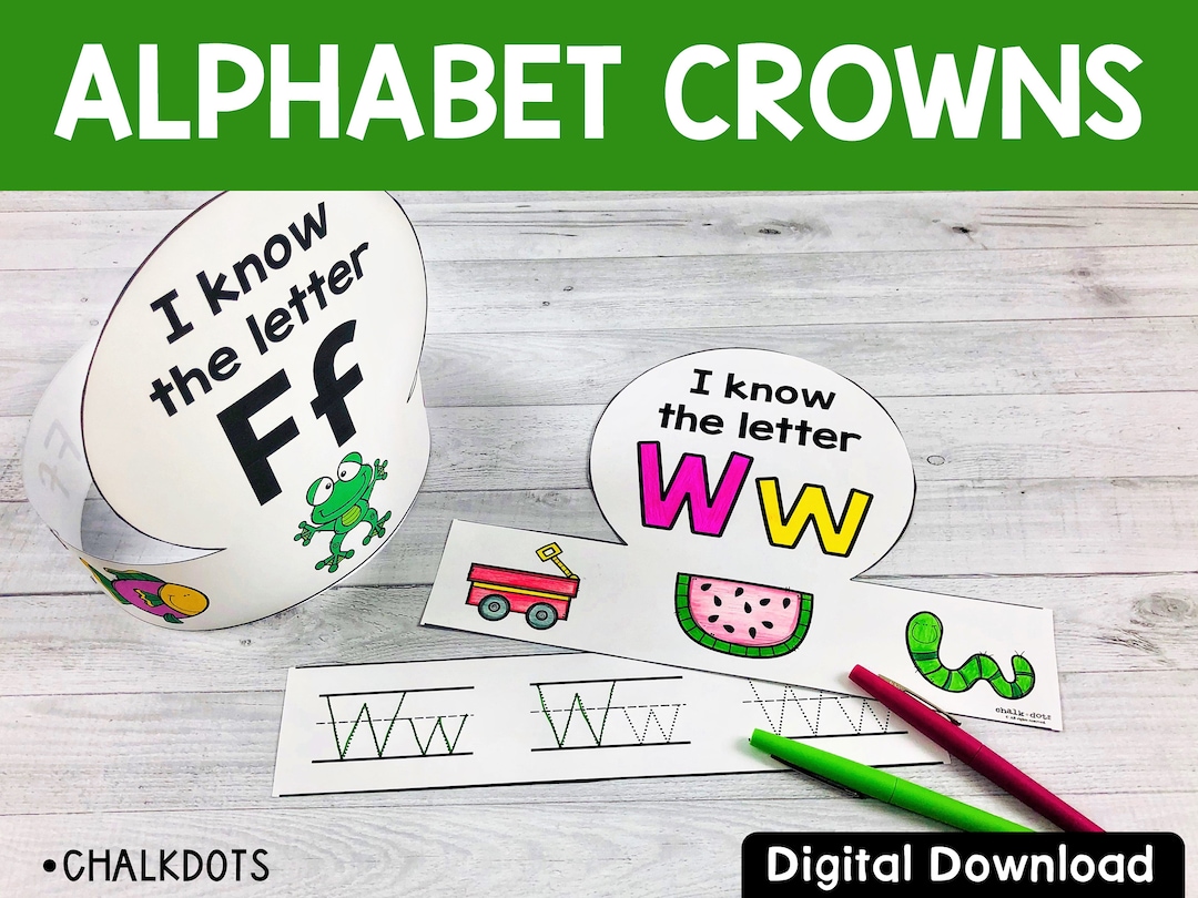 Alphabet Crowns Alphabet Headbands Beginning Sounds - Etsy