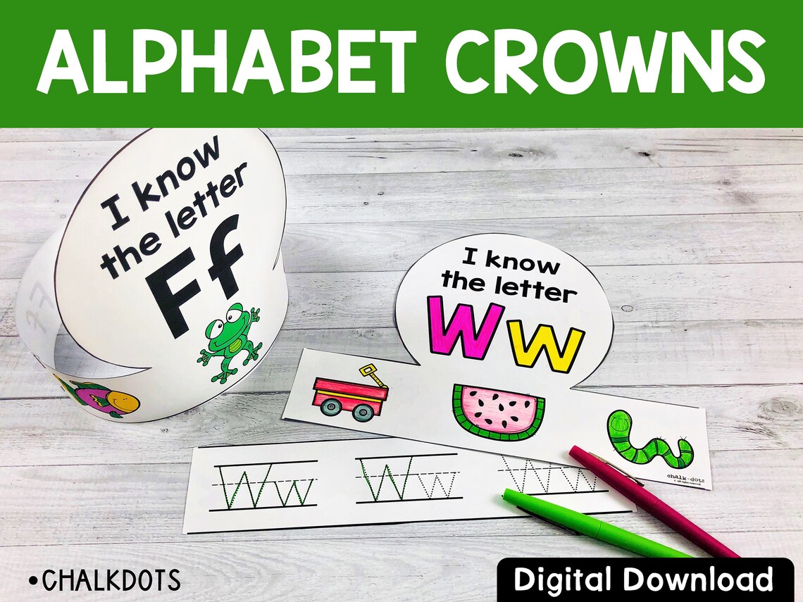 Alphabet Crowns Alphabet Headbands Beginning Sounds - Etsy