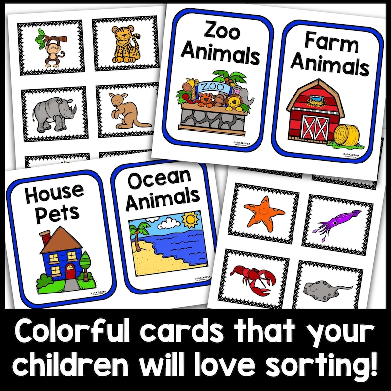 Animal Sorting Activity, Animal Homes and Habitats, Preschool, Prek ...