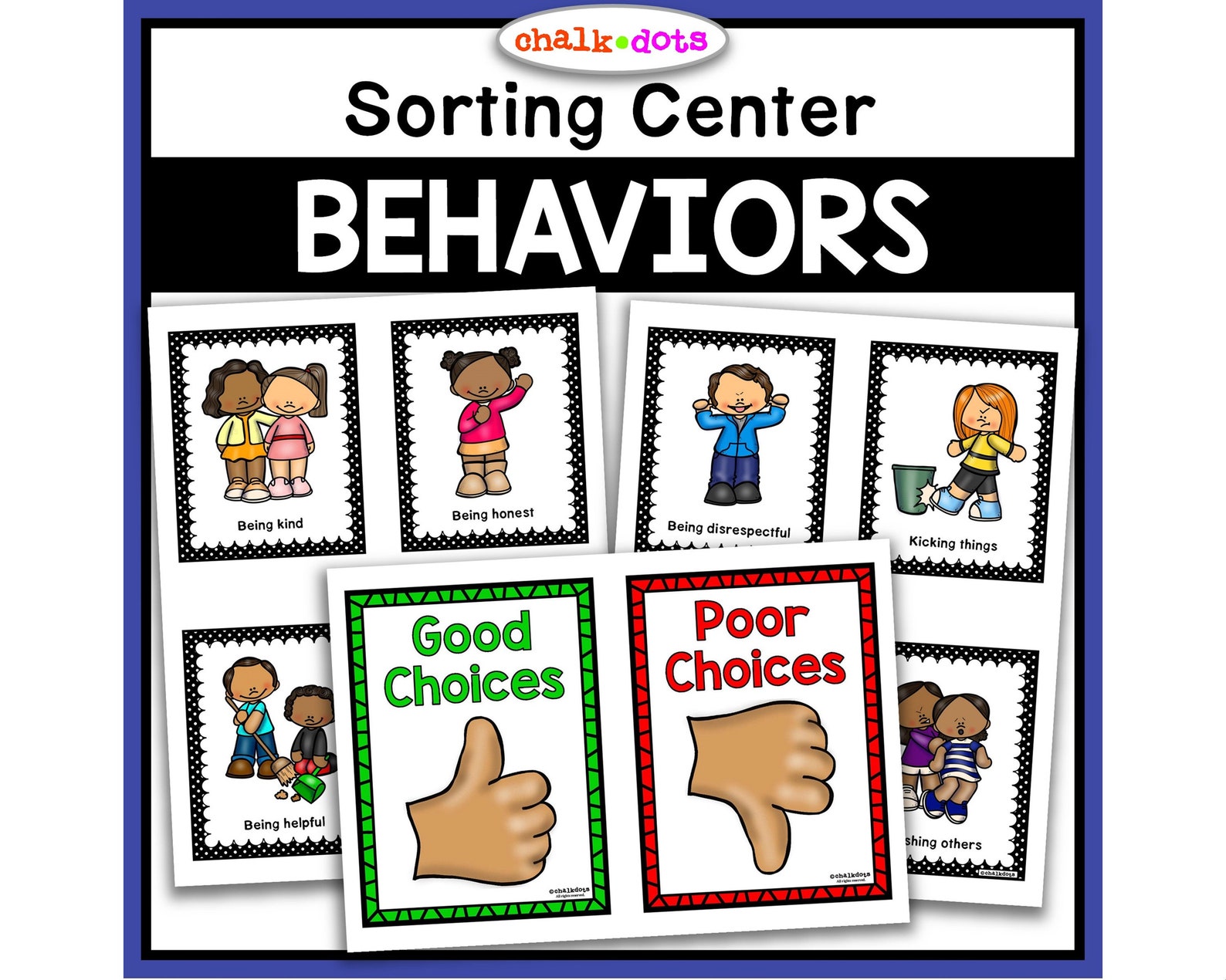 Behavior Sort, Good and Bad Choices, Positive and Negative Behavior ...