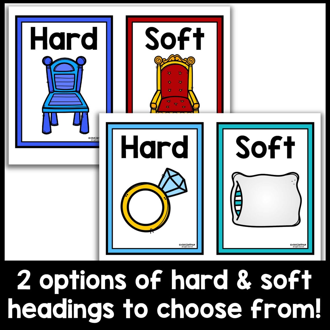 Hard and Soft Sort, Preschool Sorting Activity, Five Senses - Touch ...