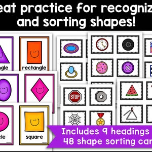 Shape Sorting, Shape Recognition, Sorting Shapes, Preschool, Prek ...
