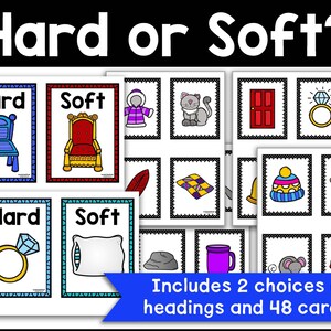 Hard and Soft Sort, Hard Vs Soft Sorting Activity, Preschool, Prek ...