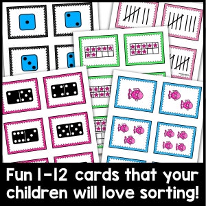 Number Sort, Number Sense, Counting, Subitizing, Flashcards, Math ...