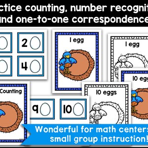 Egg Counting Mats, Number Mats, Play Dough Mats, Numbers 1-10, Counting ...