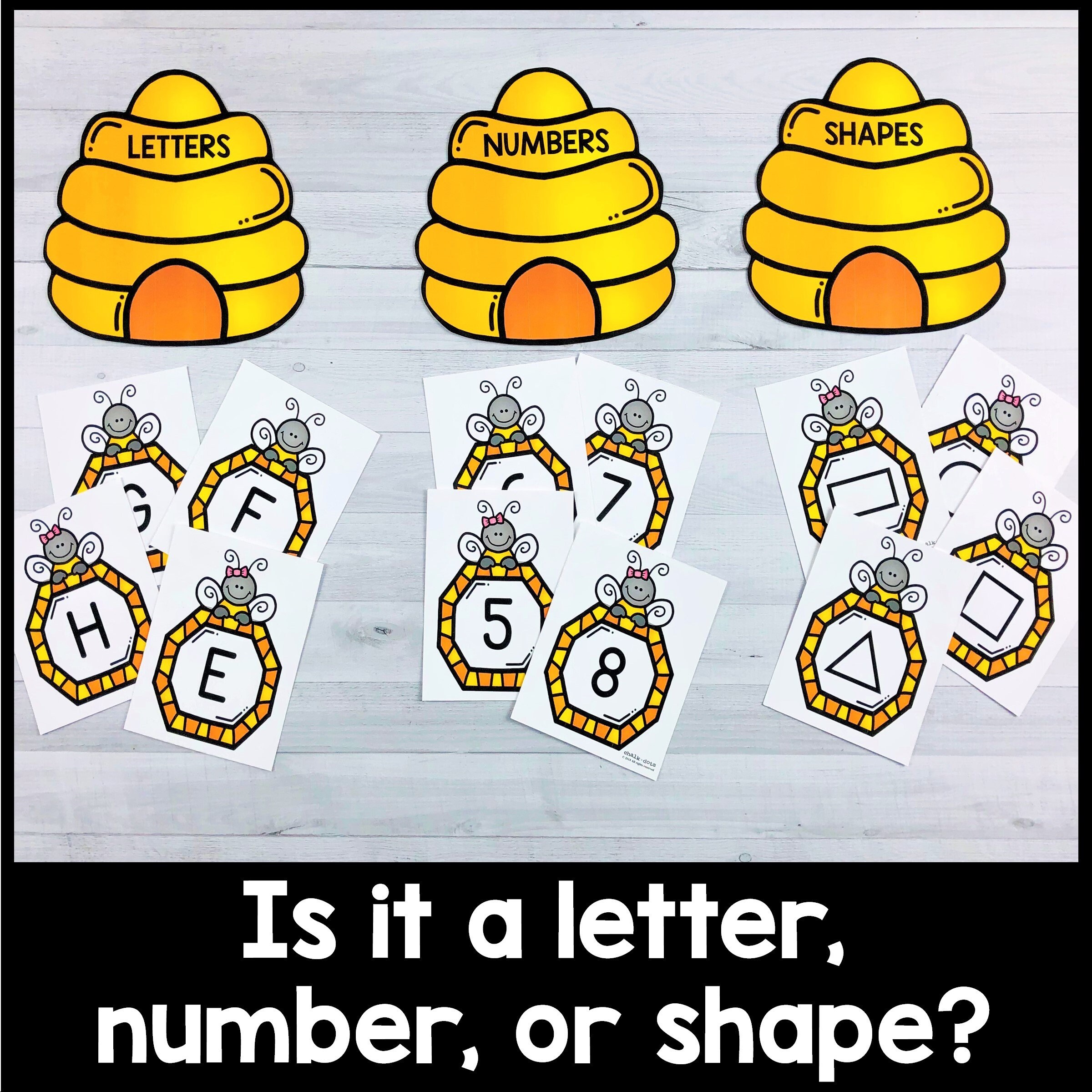 Letters, Numbers, and Shapes Sort, Sorting Activity, Letter Cards ...