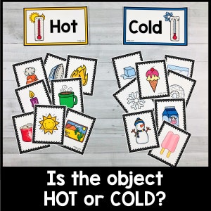Hot and Cold Sorting, Clothing Sort, Preschool, Prek, Kindergarten ...