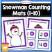 Snowman Counting Mats, Number Mats, Play Dough Mats, Numbers, Counting ...