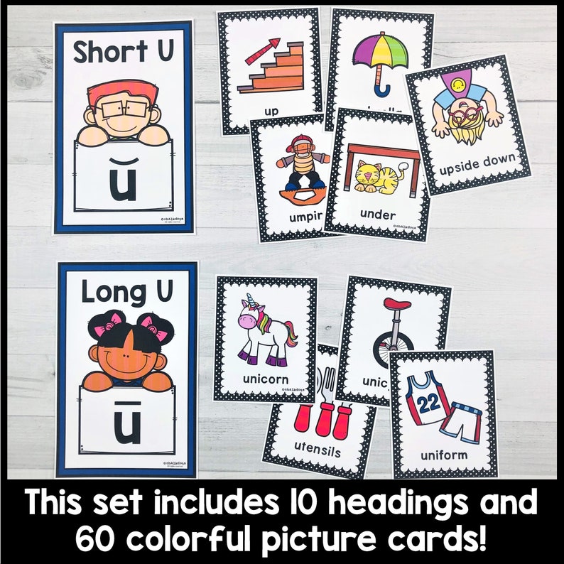 Vowel Sorting Activity Beginning Sounds Short and Long Vowel - Etsy