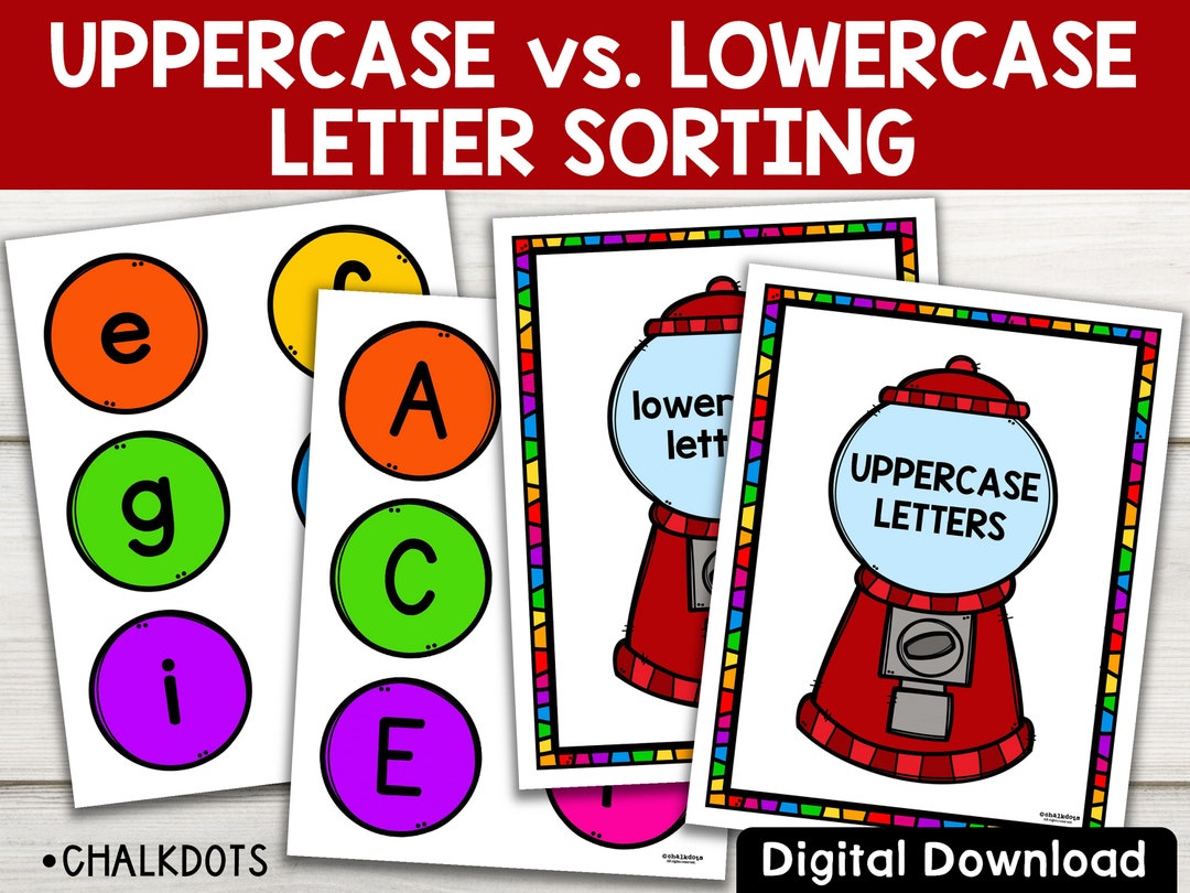 Uppercase and Lowercase Letters Letter Sort Letter Match - Etsy