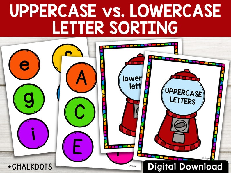 Uppercase and Lowercase Letters Letter Sort Letter Match - Etsy