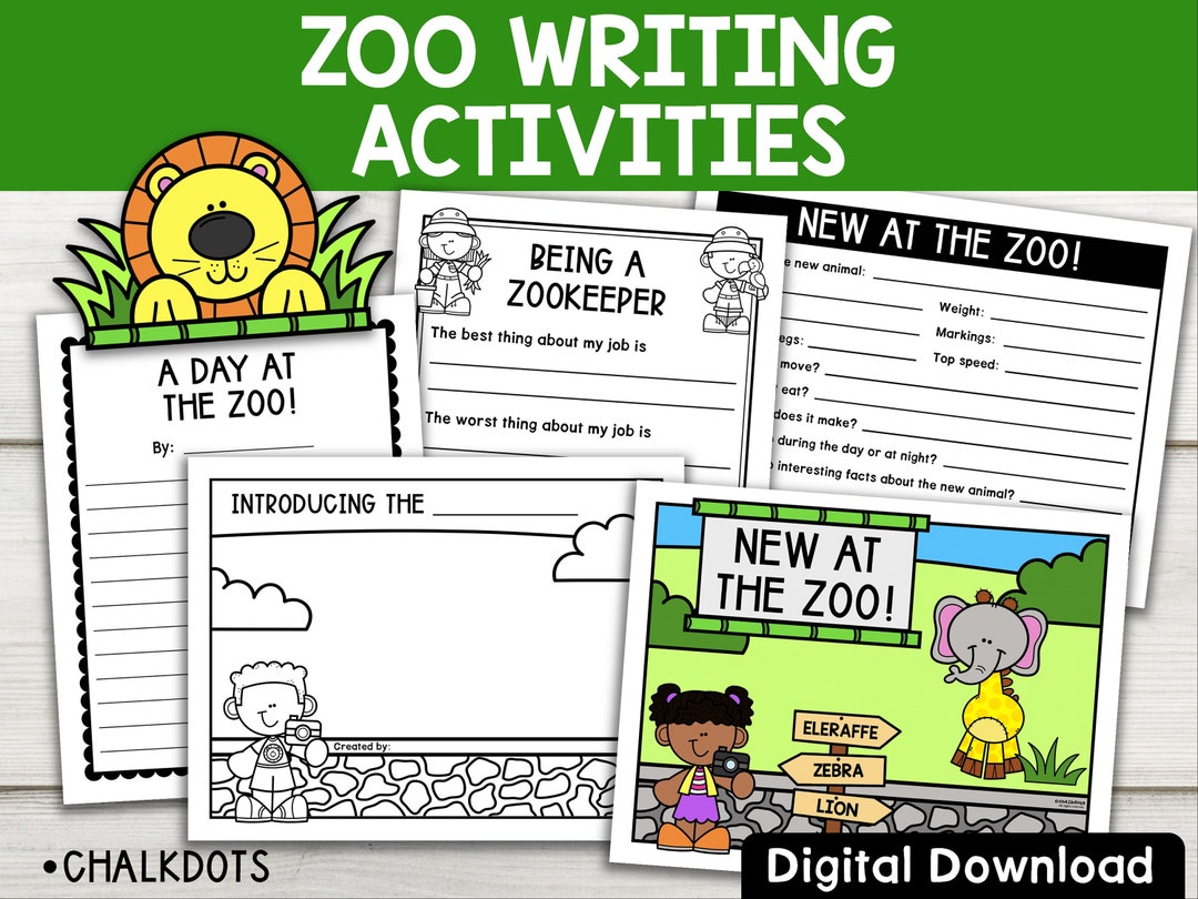 Zoo Writing Activities Zoo Writing Prompts Writing Center - Etsy