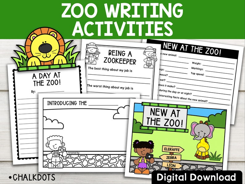 Zoo Writing Activities Zoo Writing Prompts Writing Center - Etsy