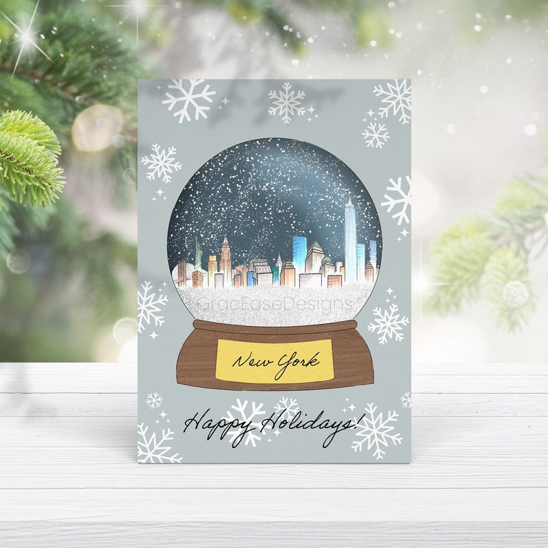 New York Christmas Card - Etsy