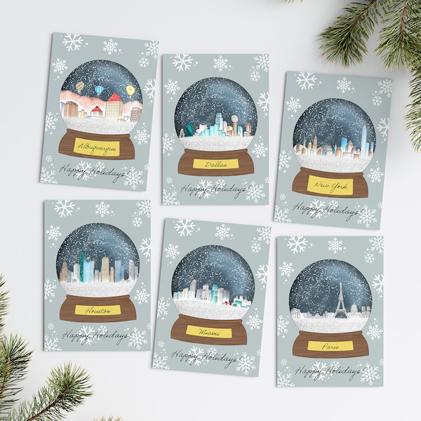 Holiday Snow Globe - Etsy