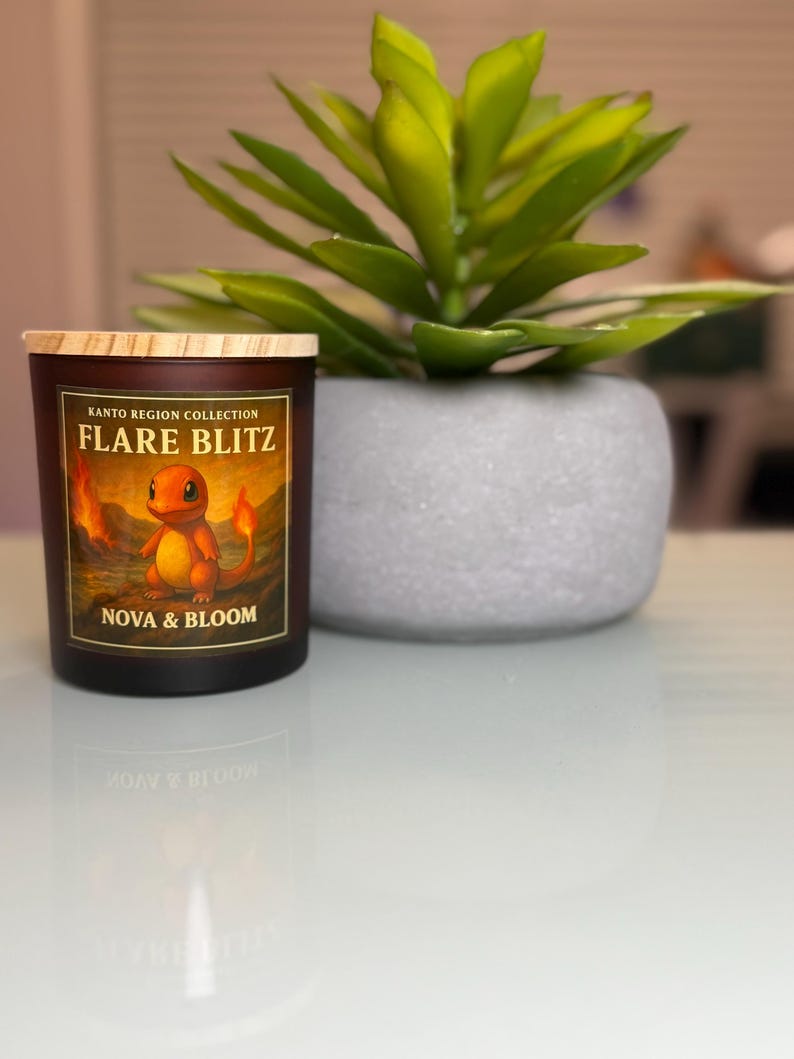 Pokémon Inspired Candles Charmander Squirtle Bulbasaur Kanto Region ...