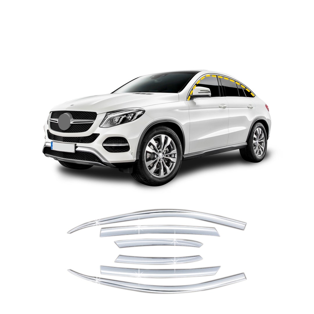 Rain Guards for Mercedes-benz GLE Coupe 2016-2019 (6pcs) Chrome Finish ...