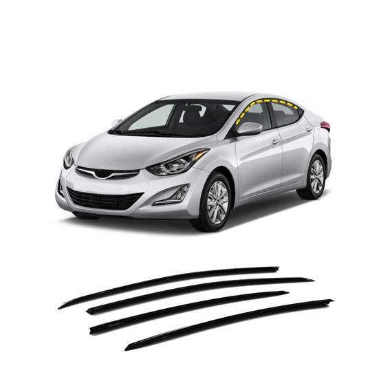 Rain Guards for Hyundai Elantra Sedan 2011 2016 4pcs Smoke Tinted Tape on Style Etsy