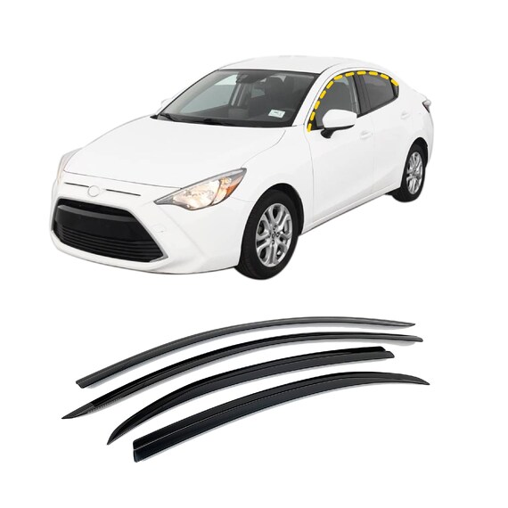 Rain Guards for Toyota Yaris USA 2019 2020 4pcs Smoke Tinted Tape on Style Etsy