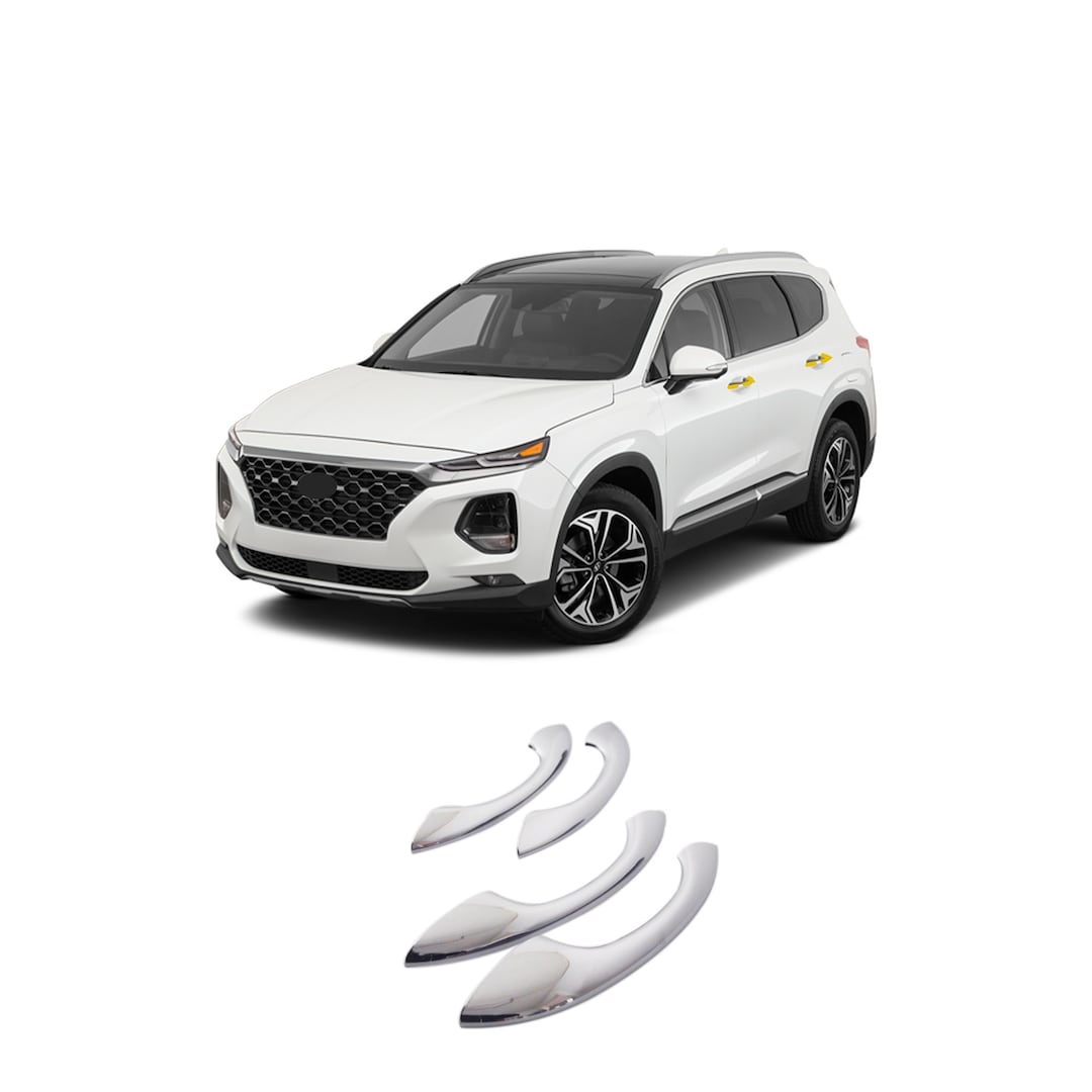 Exterior Door Handle Cover Trim for Hyundai Santa Fe 2019 2022 4pcs Chrome Finish Tape on Style Etsy