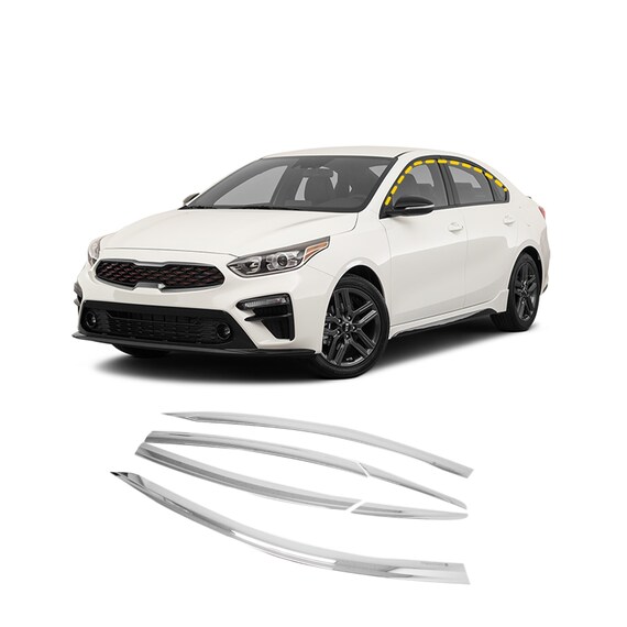 Rain Guards for Kia Forte Sedan 2019 2024 6pcs Chrome Finish Tape on Style Etsy