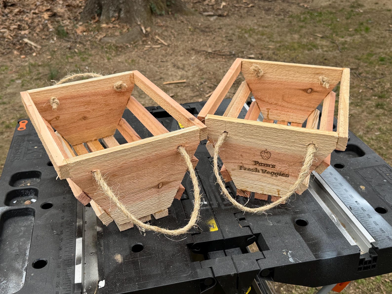 Modern Rustic Garden Basket /wooden Garden Basket /wooden Basket ...