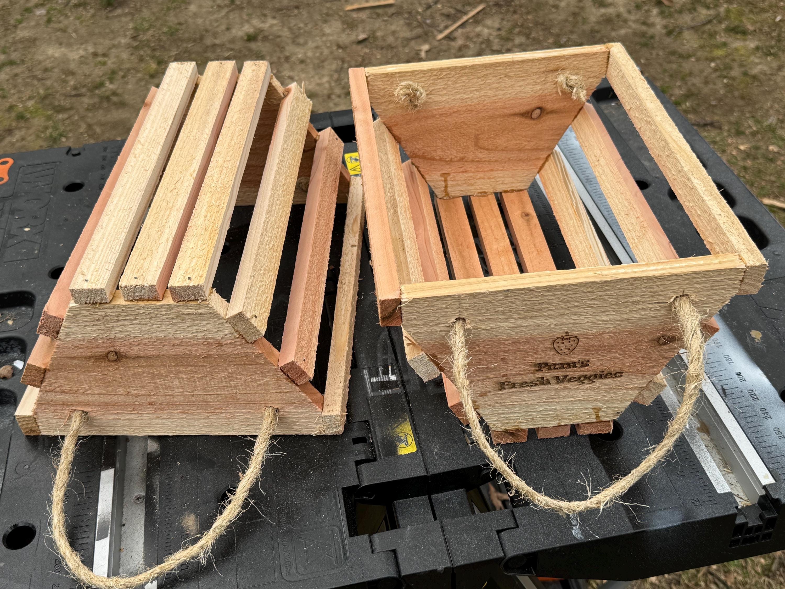 Modern Rustic Garden Basket /wooden Garden Basket /wooden Basket ...