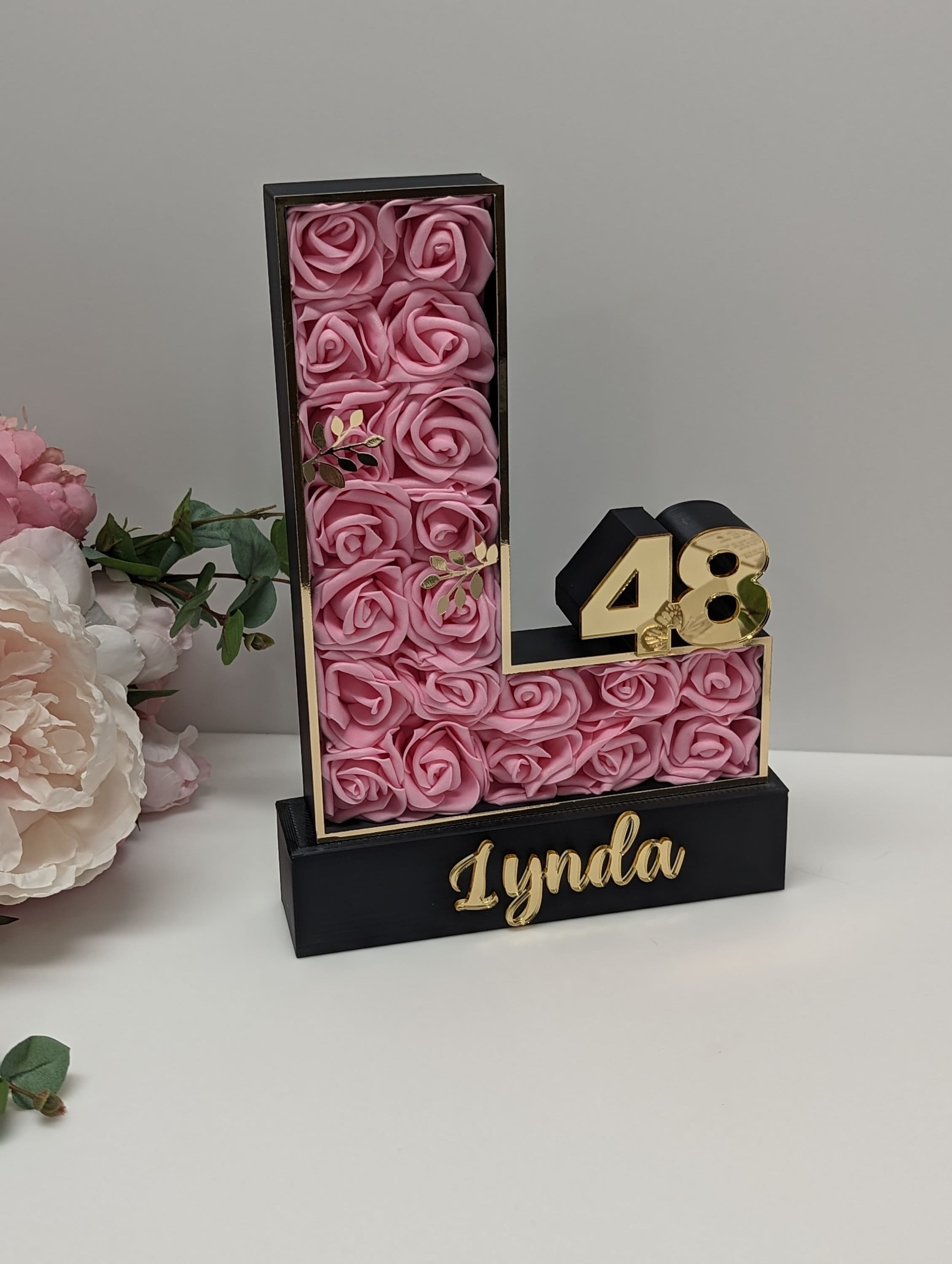 Personalized Initial Letter Gift Box: Ferrero Chocolate & Roses - Etsy