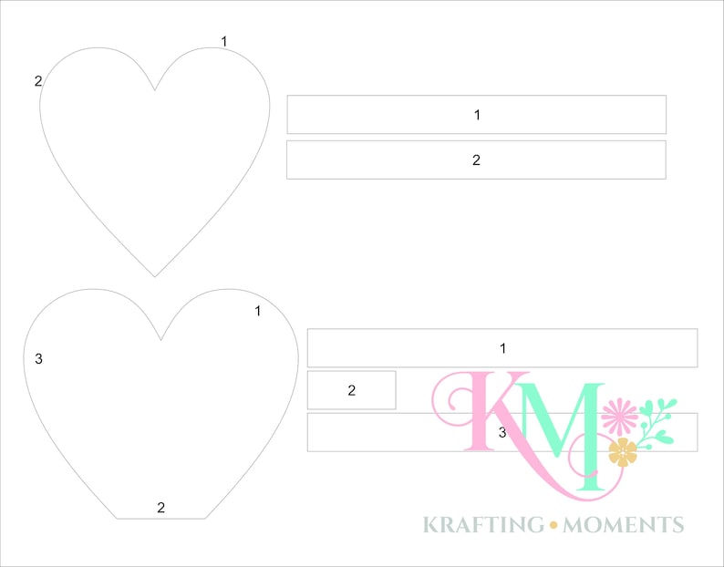 Plantilla de corazón rellenable SVG DXF, bandeja de pie para bricolaje ...