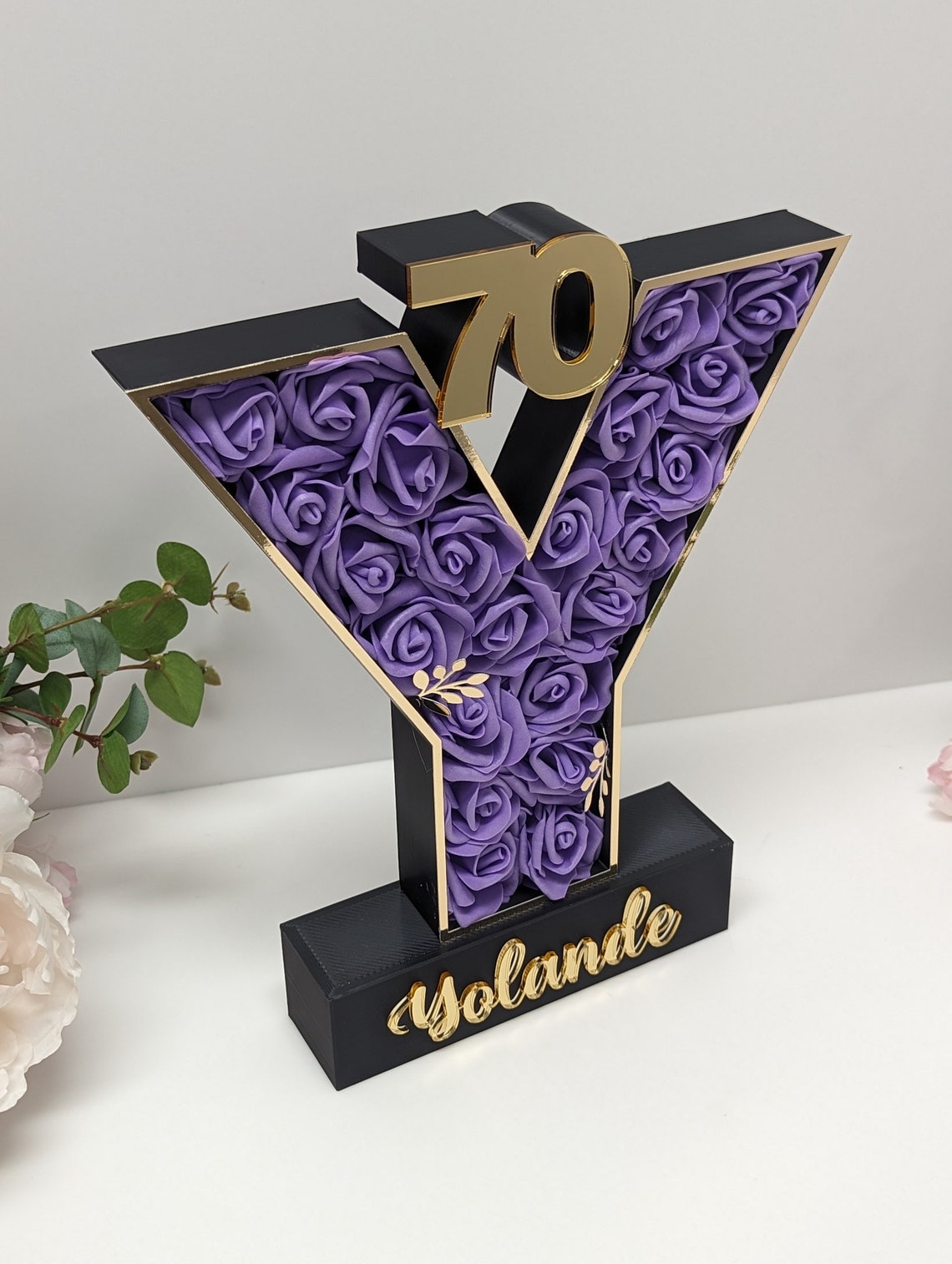 Personalized Initial Letter Gift Box: Ferrero Chocolate & Roses - Etsy